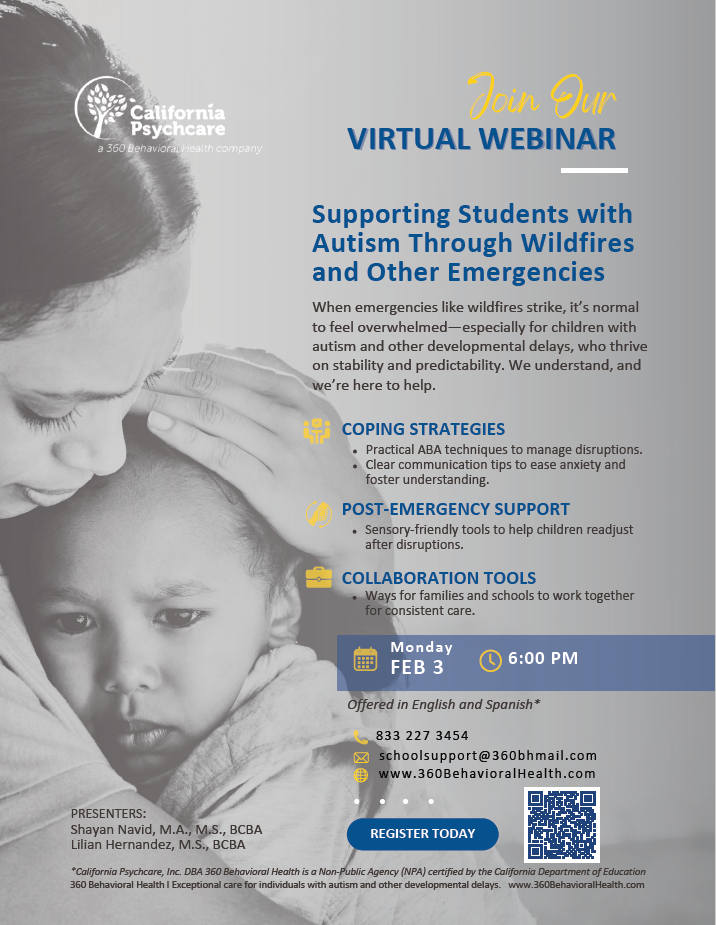 Upcoming Webinar: Supporting Students with Autism Through Wildfires and ...